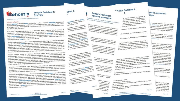 Behçet’s UK Medical Factsheets